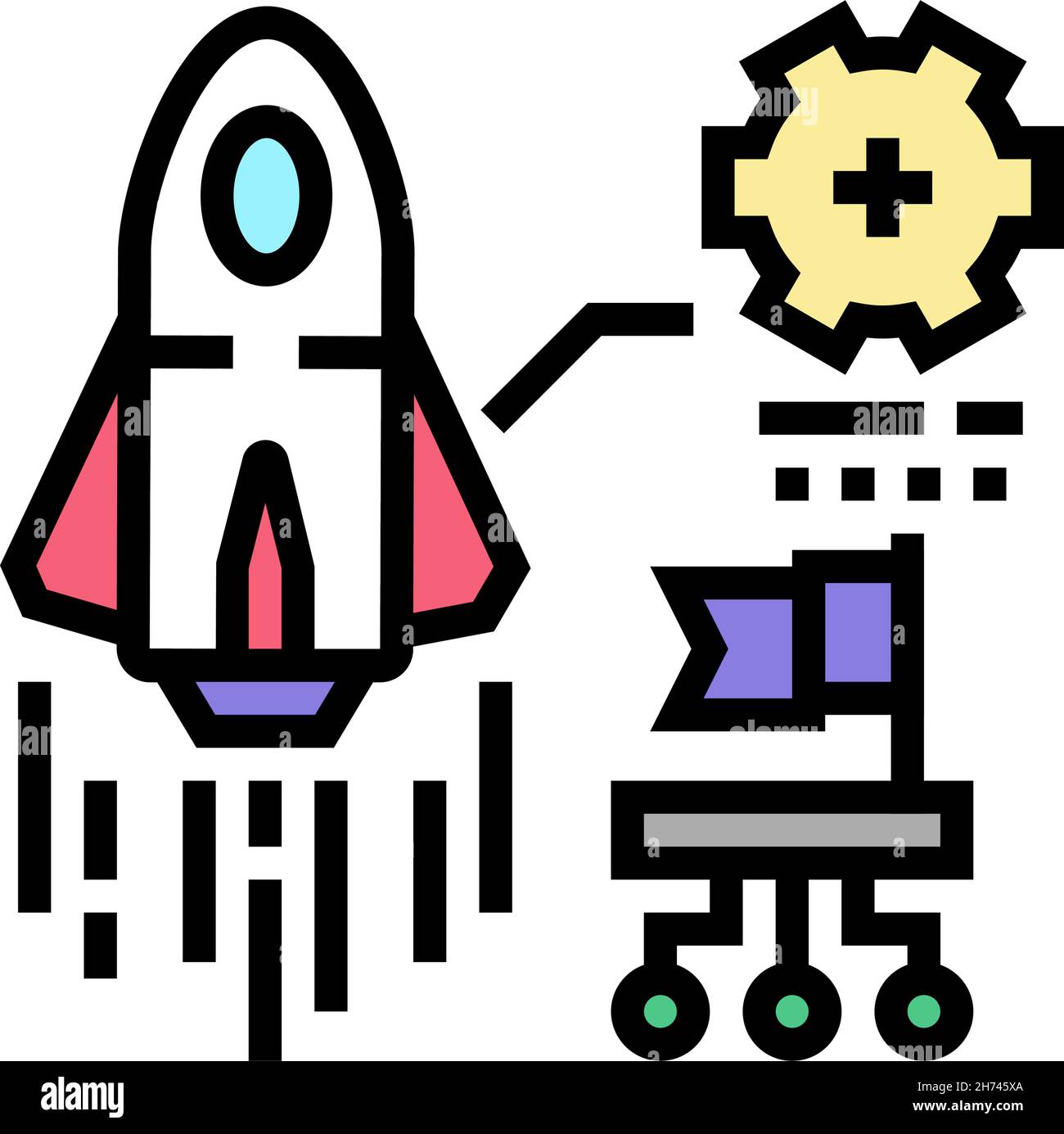 launch startup color icon vector illustration Stock Vector Image & Art ...