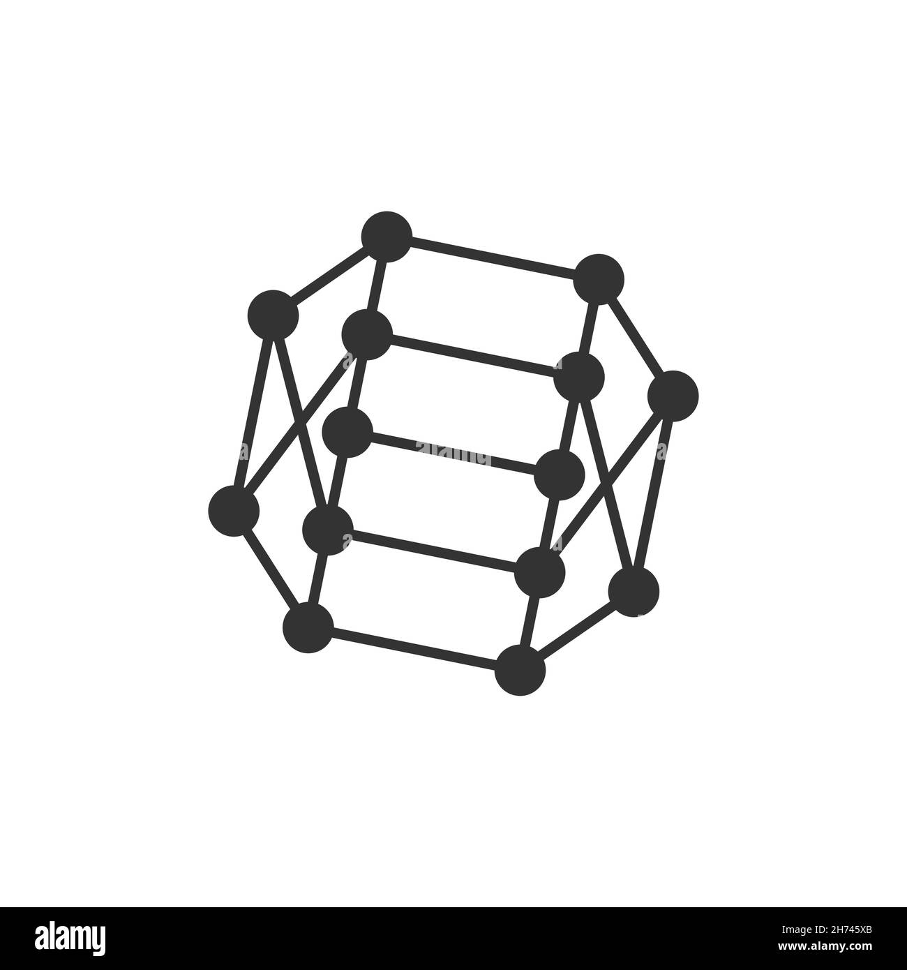 Science icon in flat style. Dna cell vector illustration on white ...