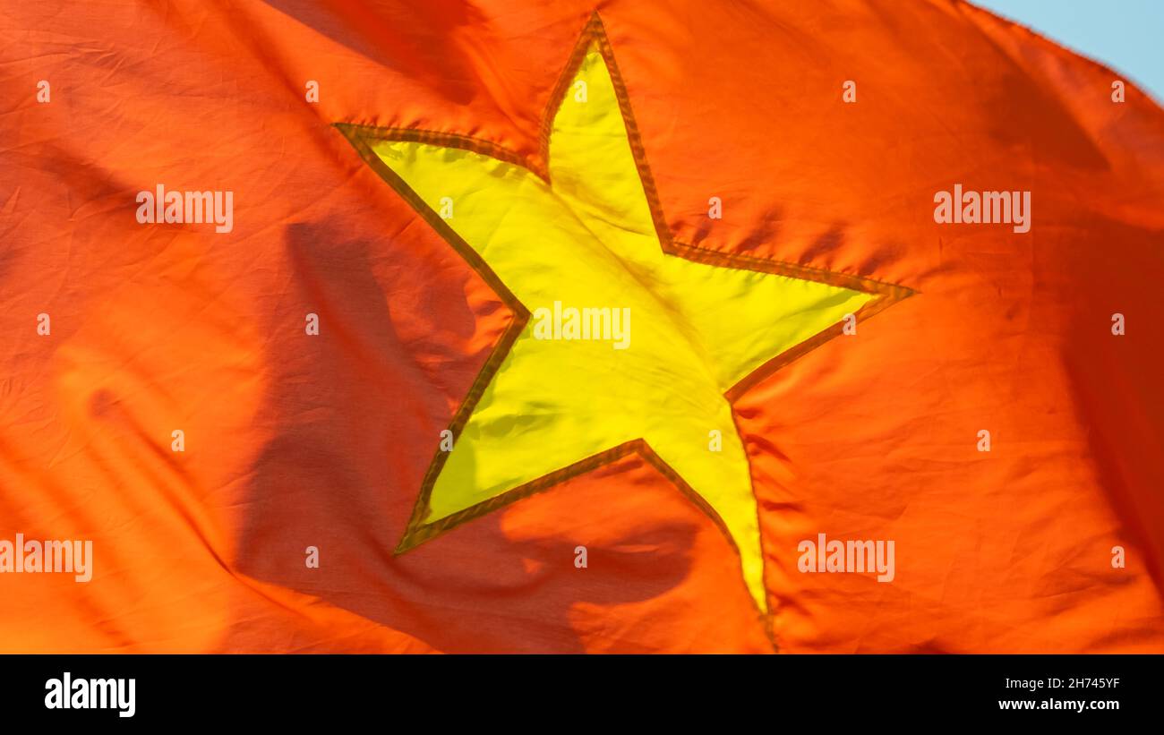 Red Flag With Star In Middle