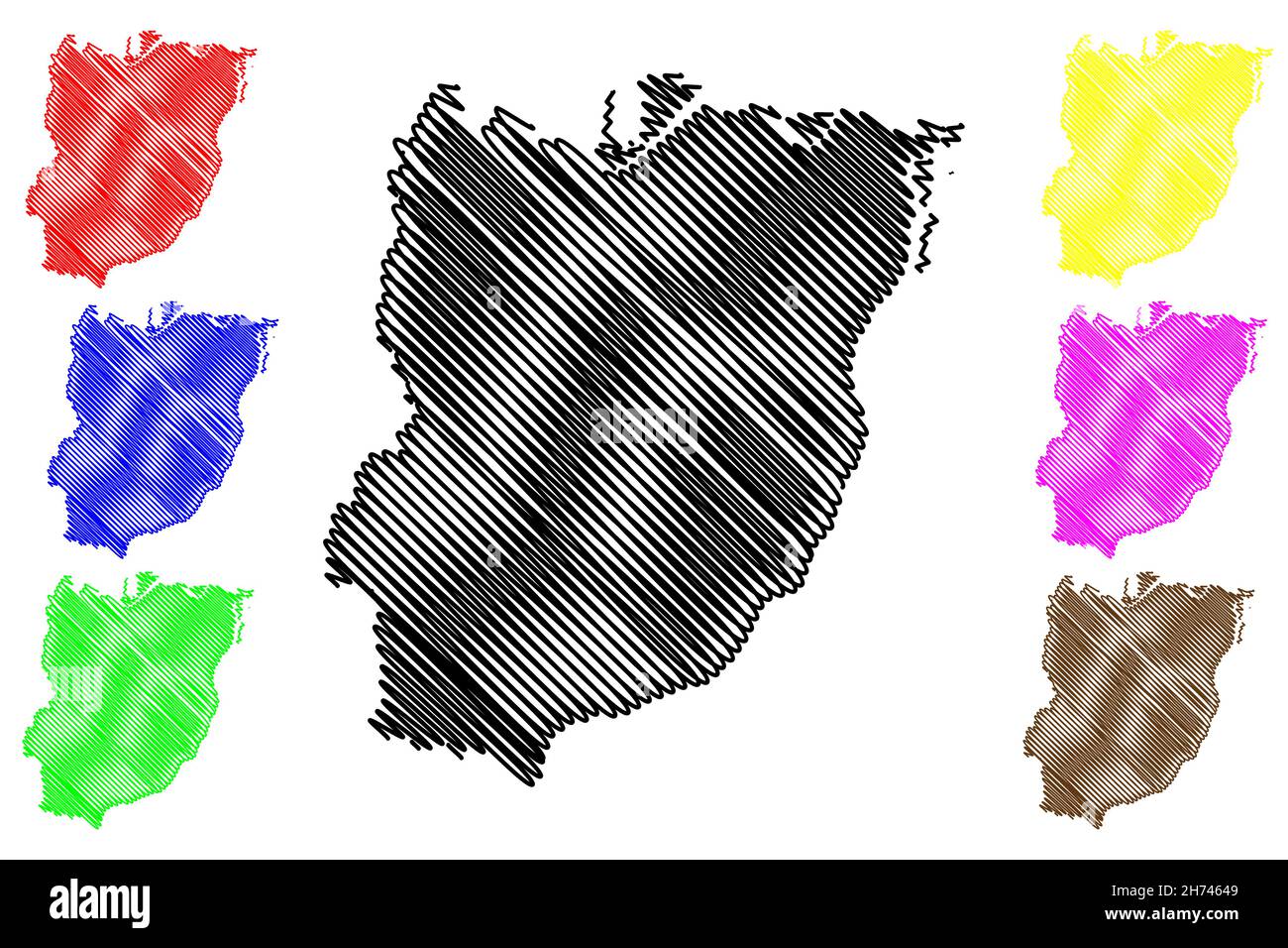 Bhojpur district (Bihar State, Patna division, Republic of India) map ...