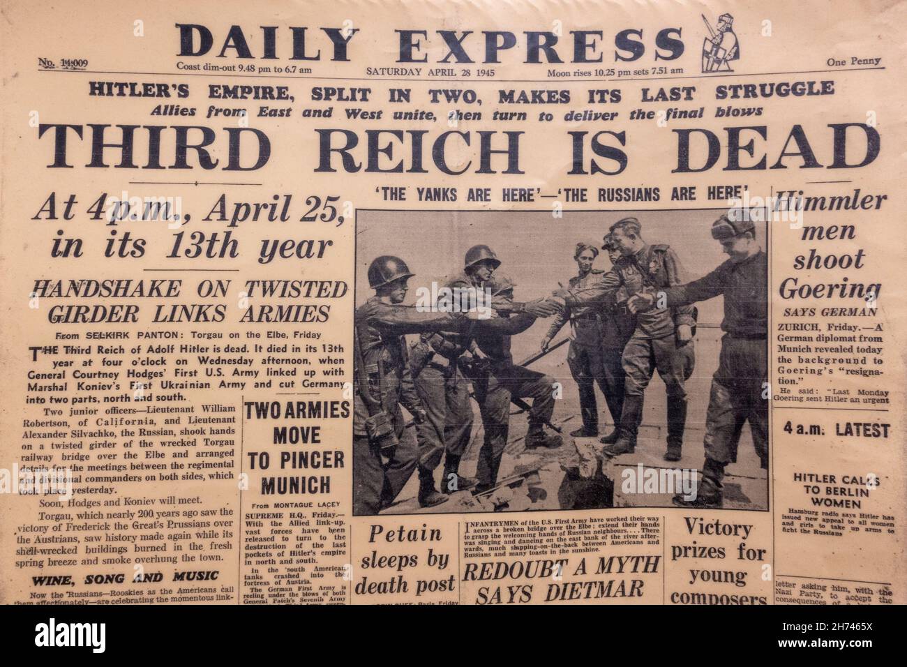 Front page 1945 us newspaper hi-res stock photography and images - Alamy