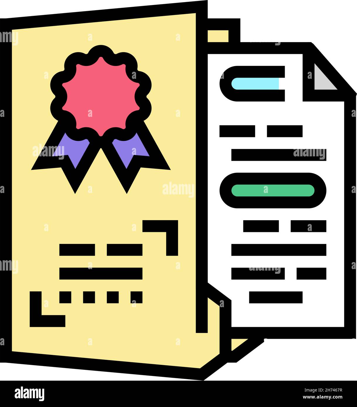 patent product or idea document color icon vector illustration Stock ...