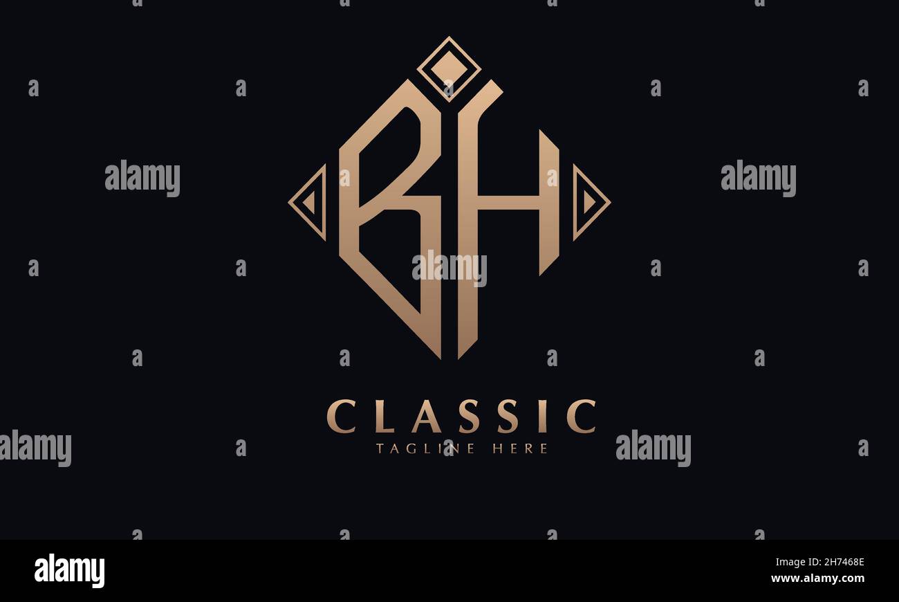 Bh letter logo hi-res stock photography and images - Alamy