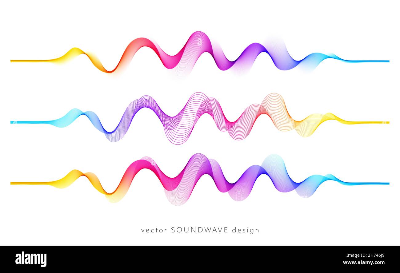 Futuristic abstract purple orange waveform Cut Out Stock Images ...