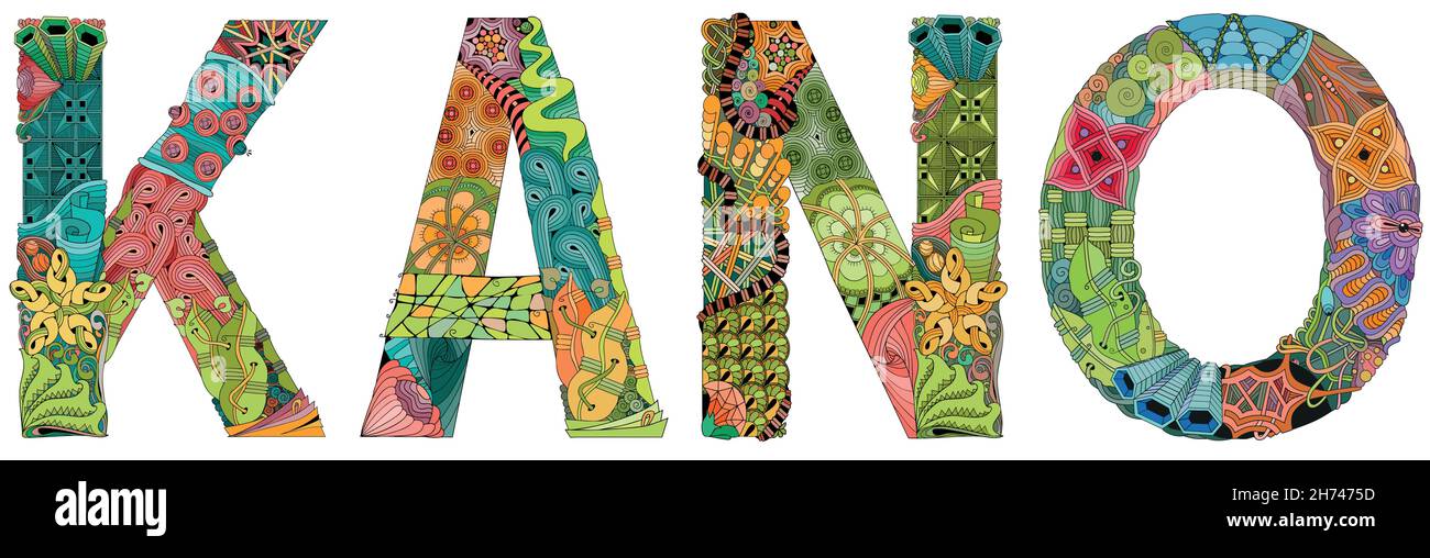 Hand-painted art design. Illustration Kano City for t-shirt design ...