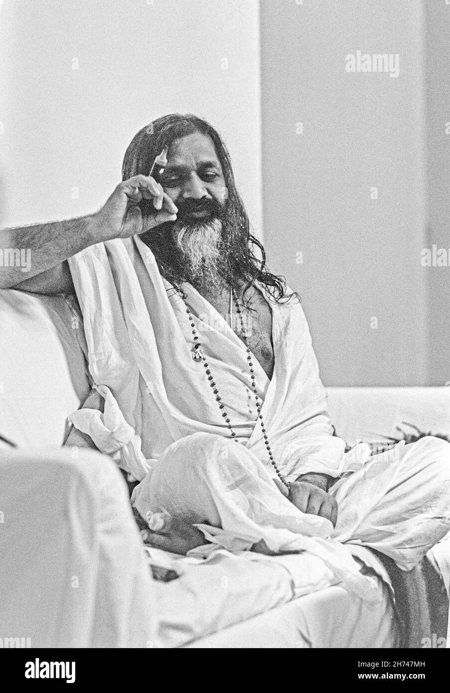 Maharishi Mahesh Yogi, in sweden photo: Bo Arrhed Stock Photo - Alamy