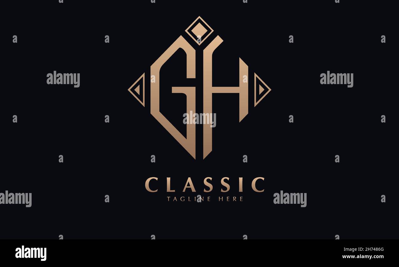 Gh letter logo Stock Vector Images - Alamy