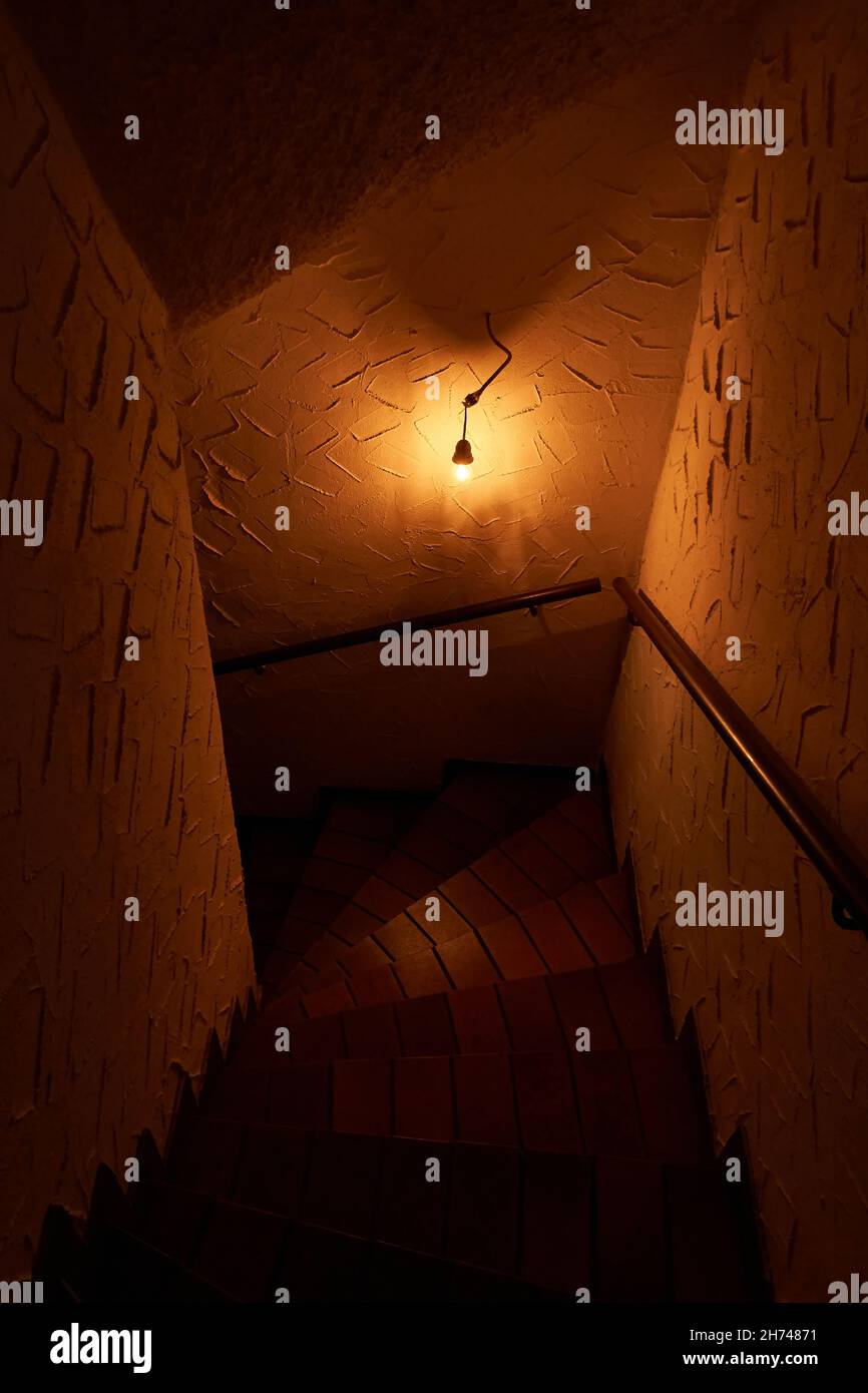 Shot stairs on wall hi-res stock photography and images - Alamy