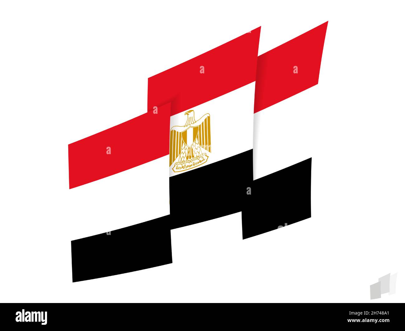 Egypt flag in an abstract ripped design. Modern design of the Egypt ...