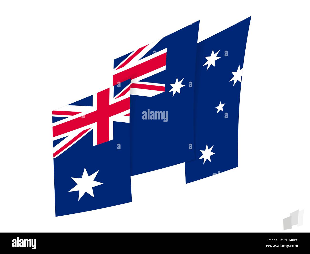 Australia flag in an abstract ripped design. Modern design of the ...