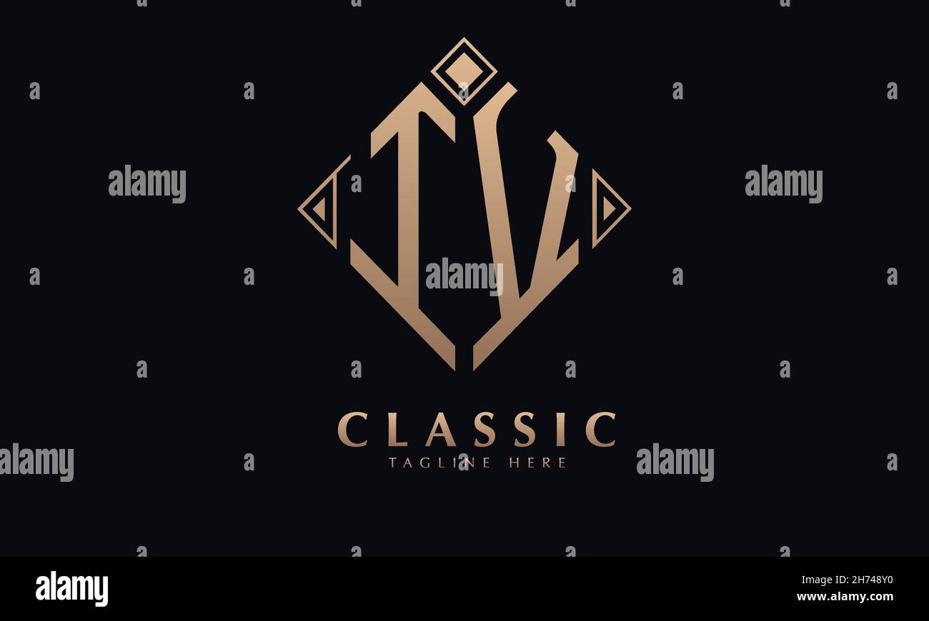 Iv letter logo Stock Vector Images - Alamy