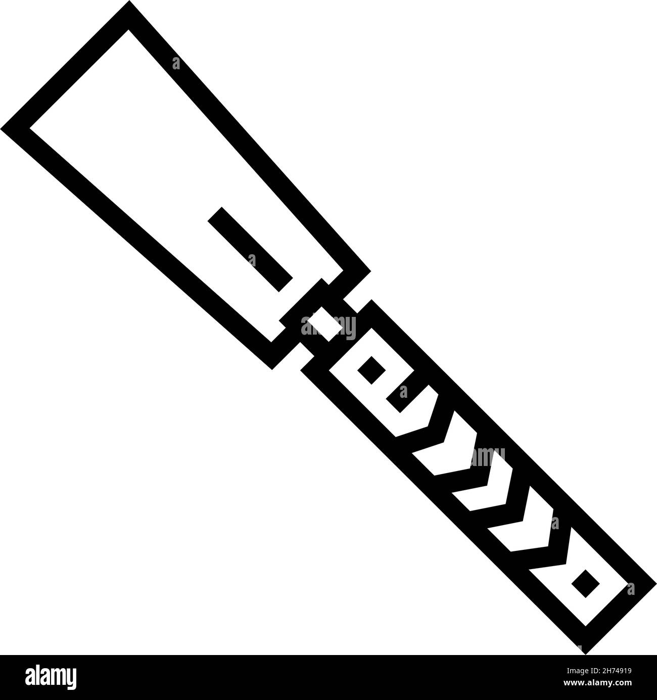 japanese saw carpenter accessory line icon vector illustration Stock ...