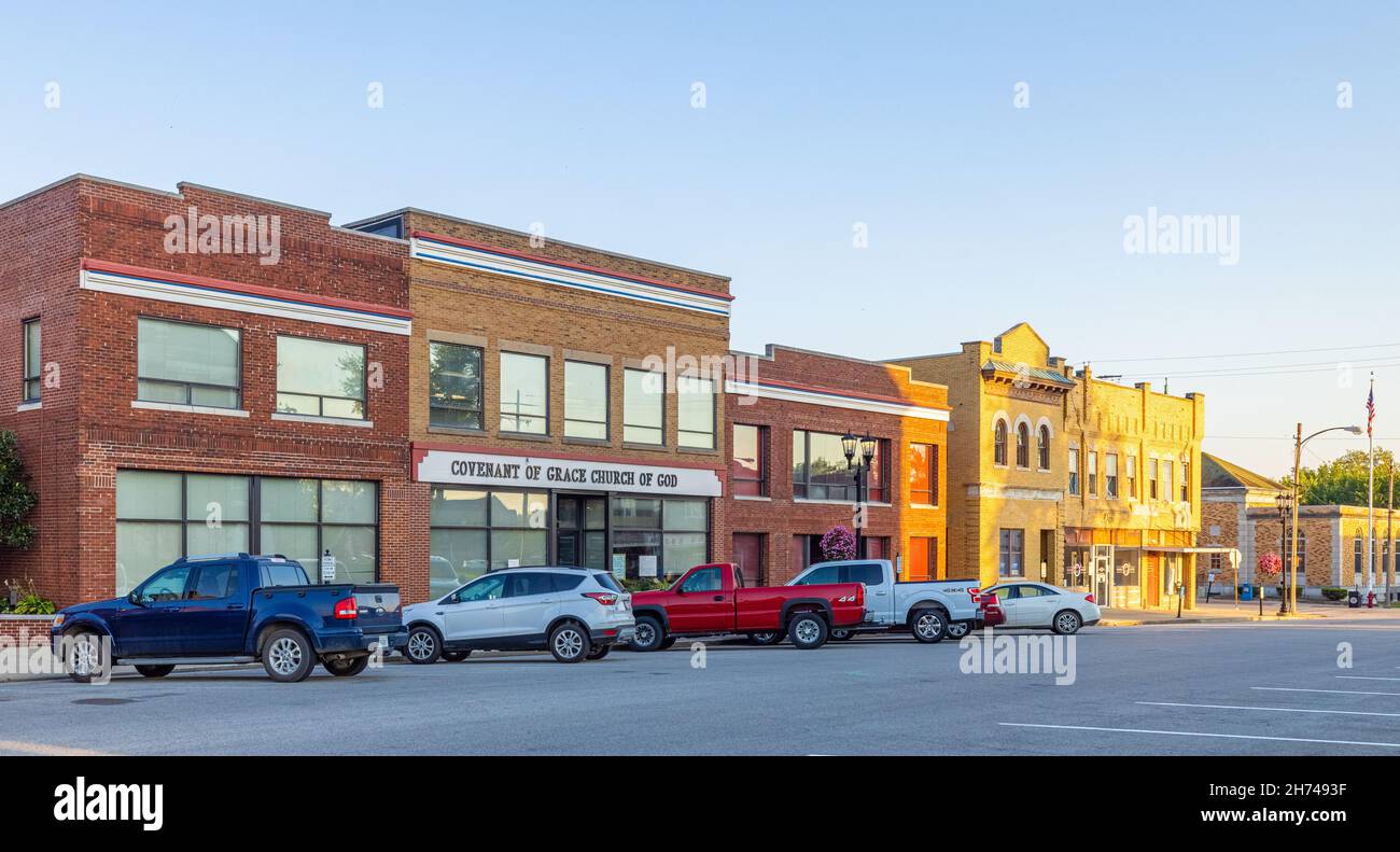 Lawrenceville, Illinois, USA - September 28, 2021: The old business ...