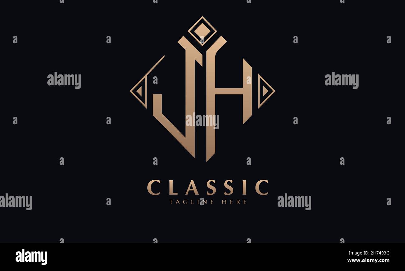 Letter jh logo hi-res stock photography and images - Alamy