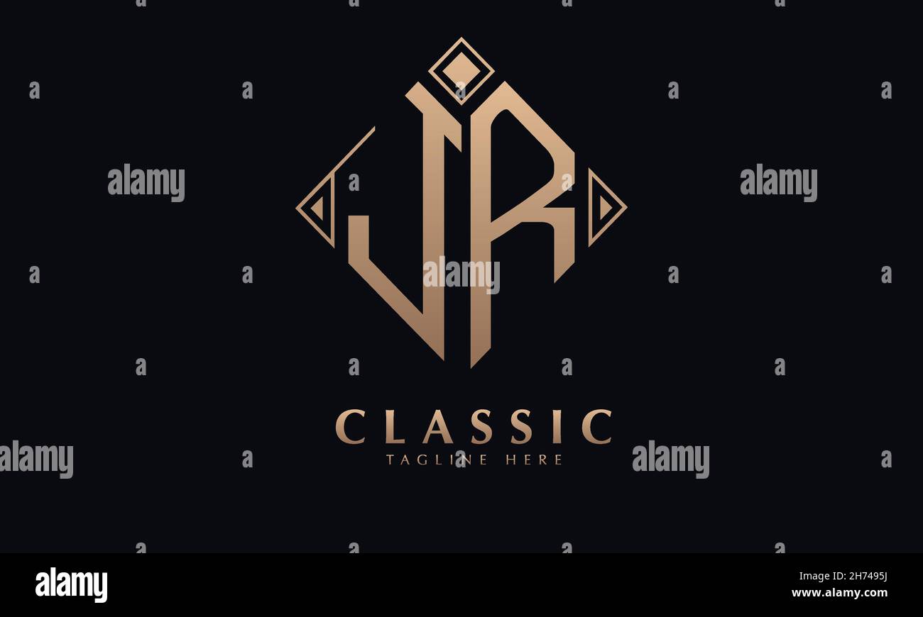 Jr initials logo hi-res stock photography and images - Alamy