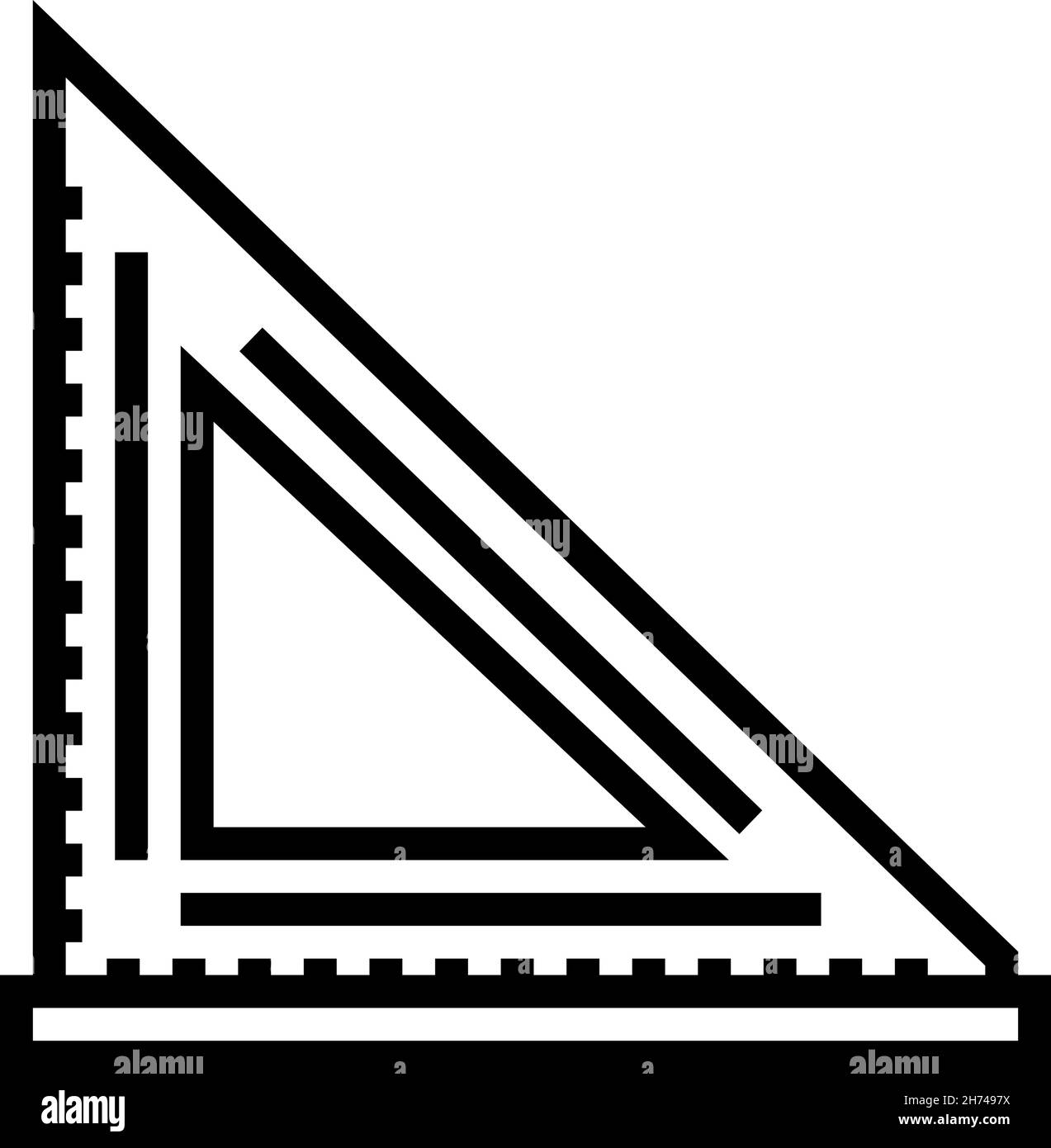 layout square carpenter tool line icon vector illustration Stock Vector ...