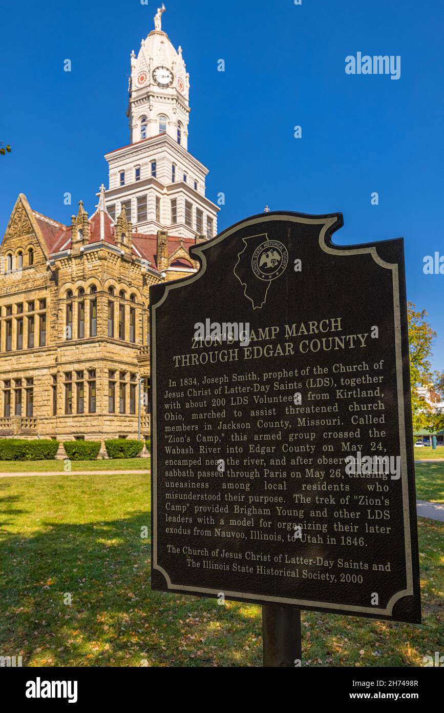 Paris, Illinois, USA - September 28, 2021: The Historic Edgar County ...