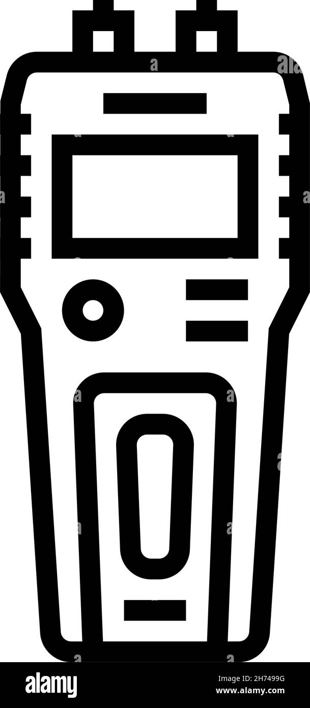 moisture meter carpenter digital device line icon vector illustration ... moisture meter carpenter digital device line icon vector illustration ...