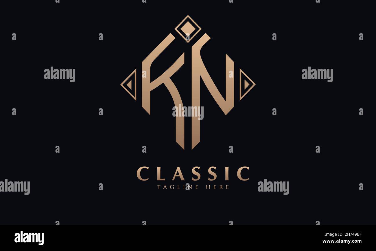 Kn Initials Logo High Resolution Stock Photography and Images - Alamy