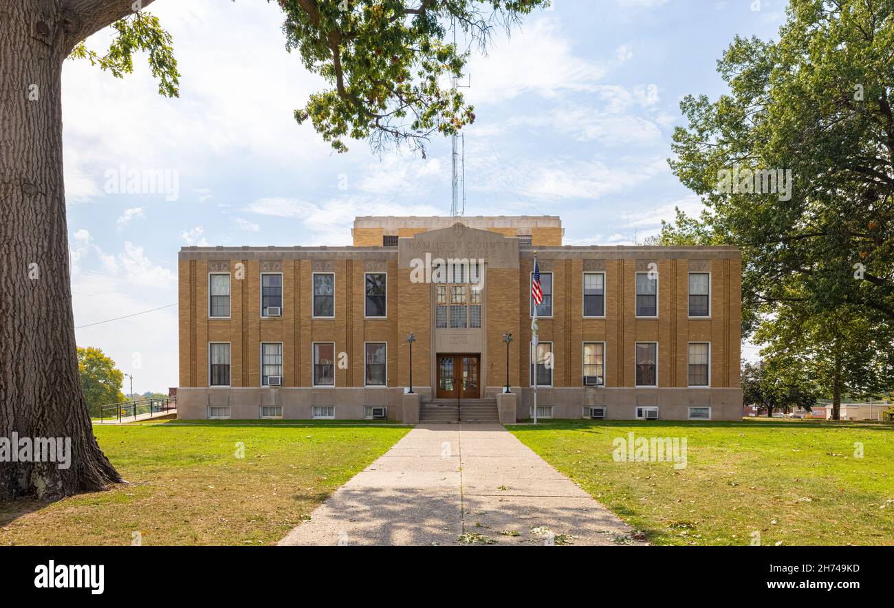 McLeansboro, Illinois, USA - October 1, 2021: The Historic Hamilton ...