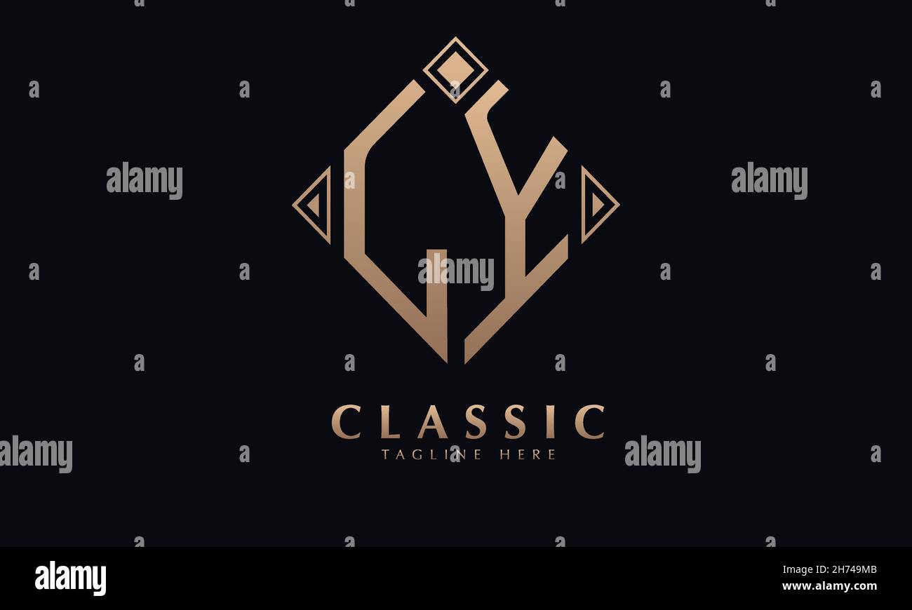 Ly initials logo hi-res stock photography and images - Alamy