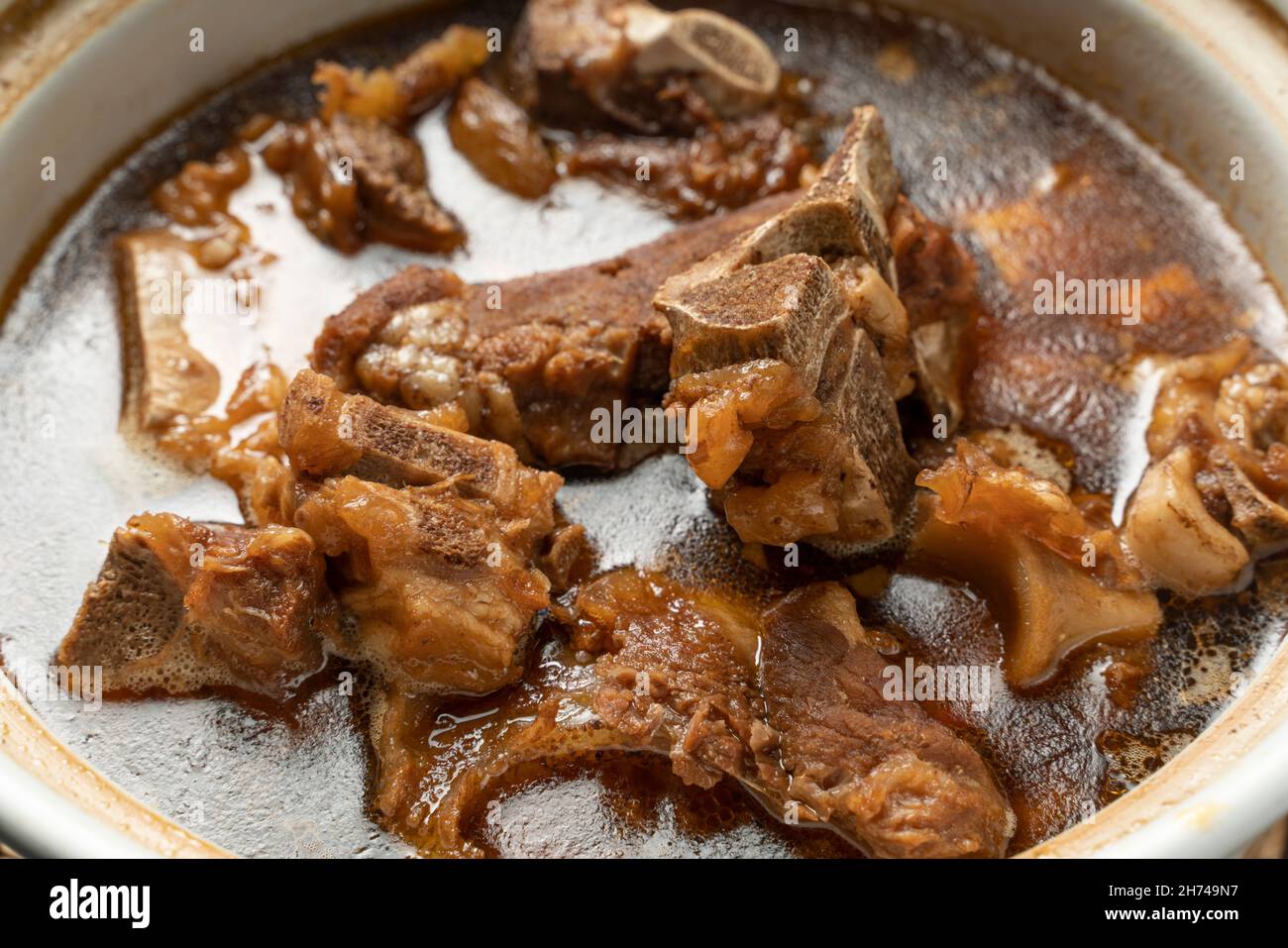 A pot of Chinese stewed sheep Stock Photo - Alamy
