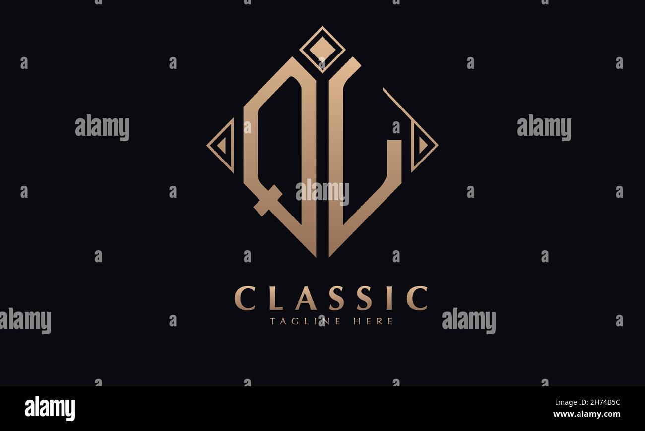 Lq initials logo hi-res stock photography and images - Alamy