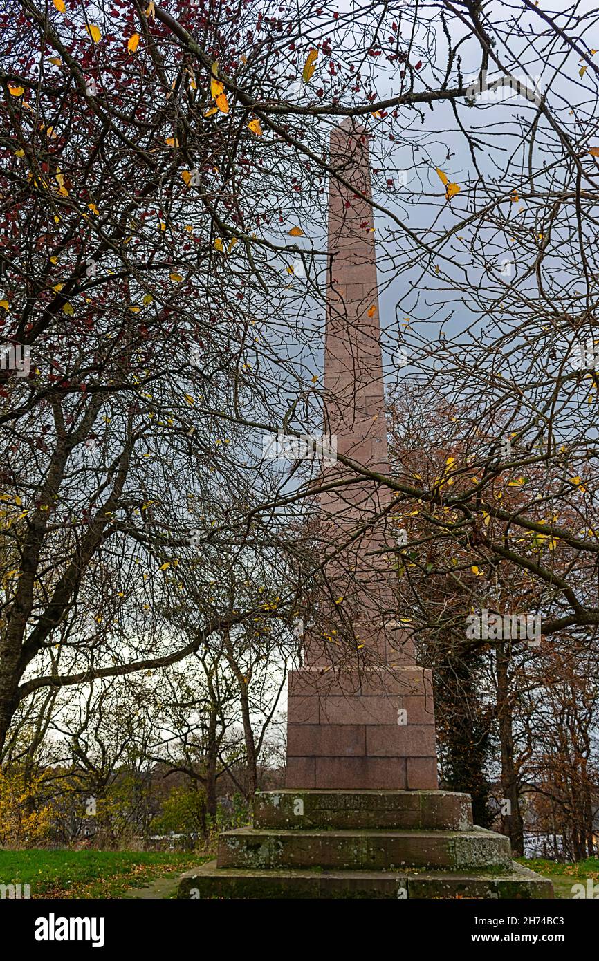 FORRES MORAY SCOTLAND THE THOMSON MEMORIAL CASTLE HILL GARDENS JUST OFF ...