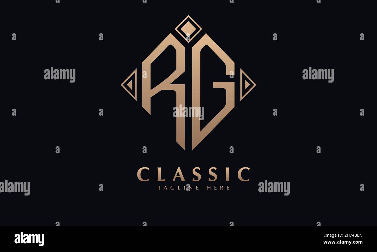 Rg initials logo hi-res stock photography and images - Alamy
