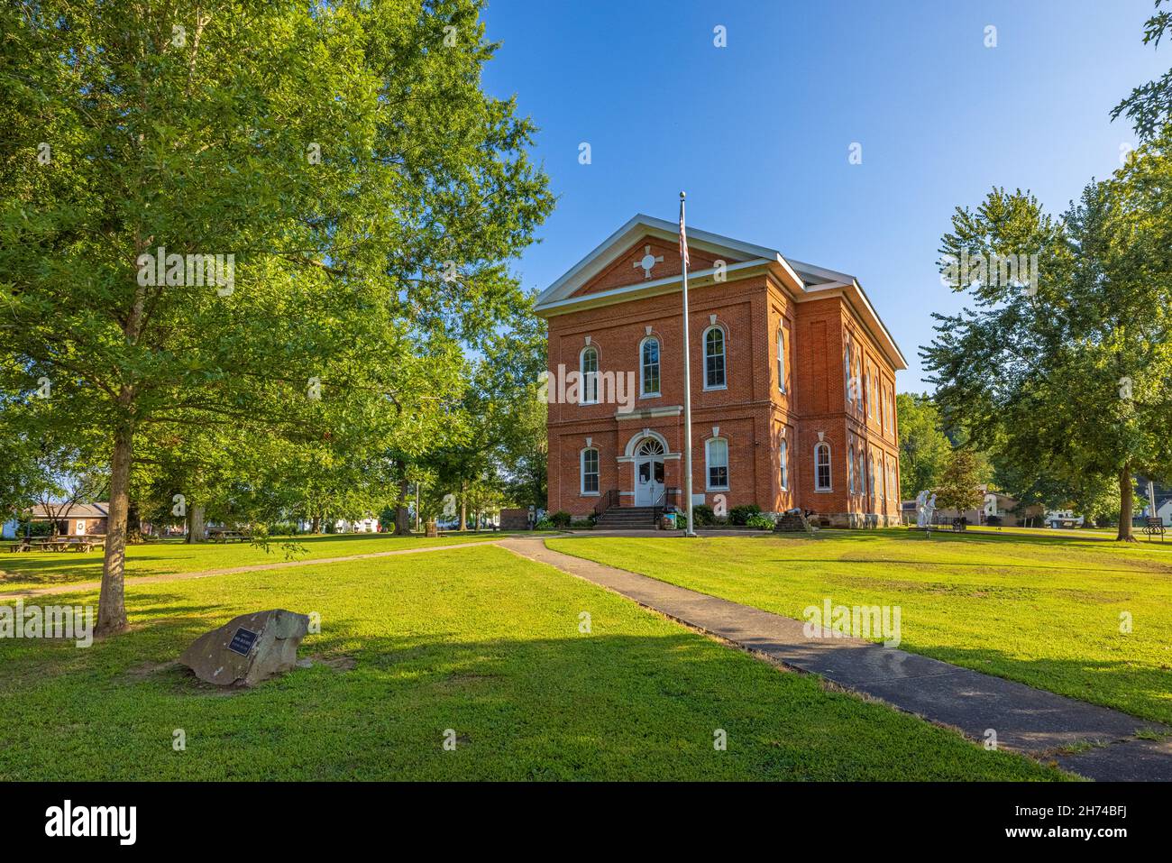 Golconda, Illinois, USA - August 24, 2021:The Historic Pope County ...