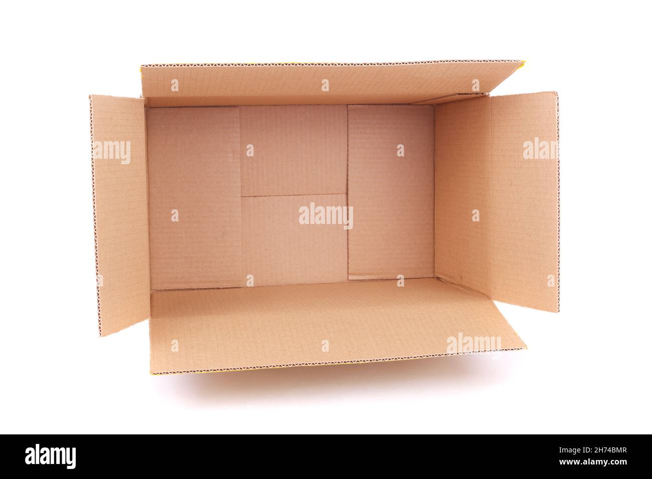 open packing box isolated on white Stock Photo - Alamy