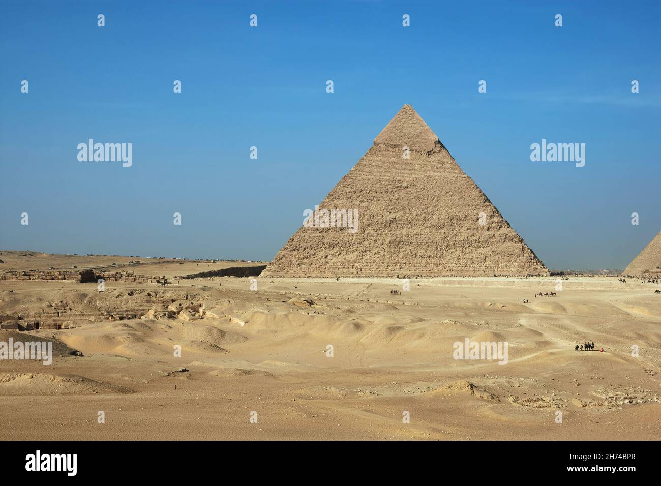 Pyramid of Khafre (also read as Khafra, Khefren) or of Chephren is the ...