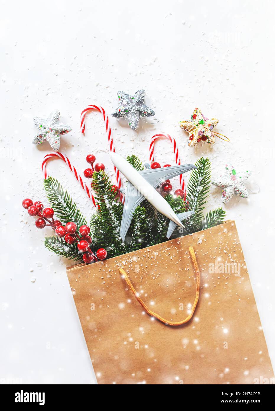 Composition christmas decor airplane hi-res stock photography and ...