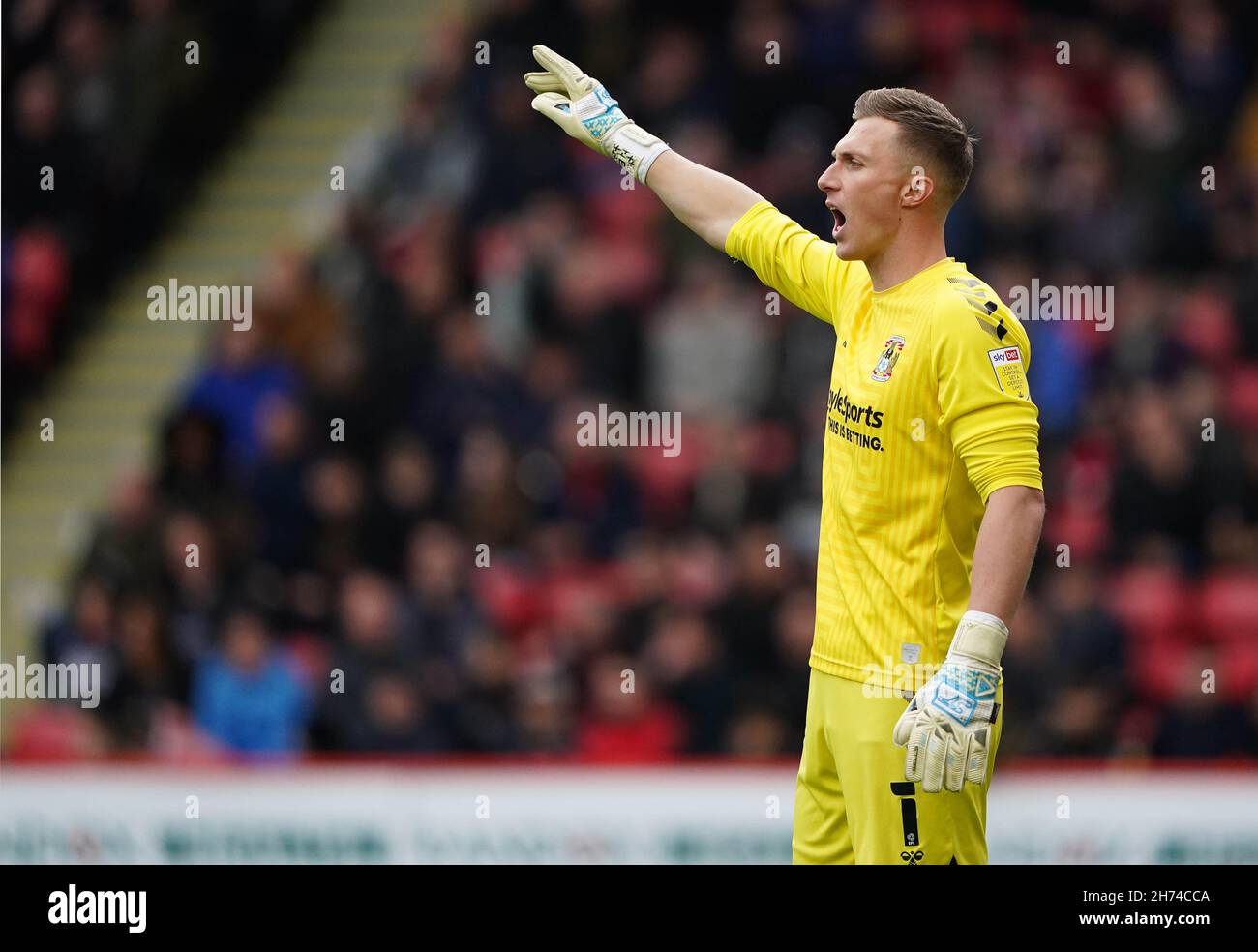 Coventry City goalkeeper Simon Moore during the Sky Bet Championship ...