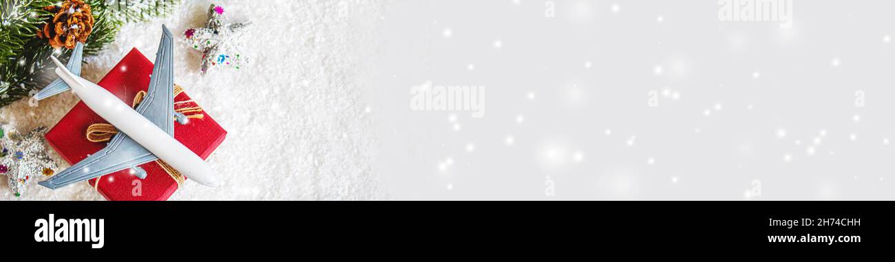 Composition christmas decor airplane hi-res stock photography and ...