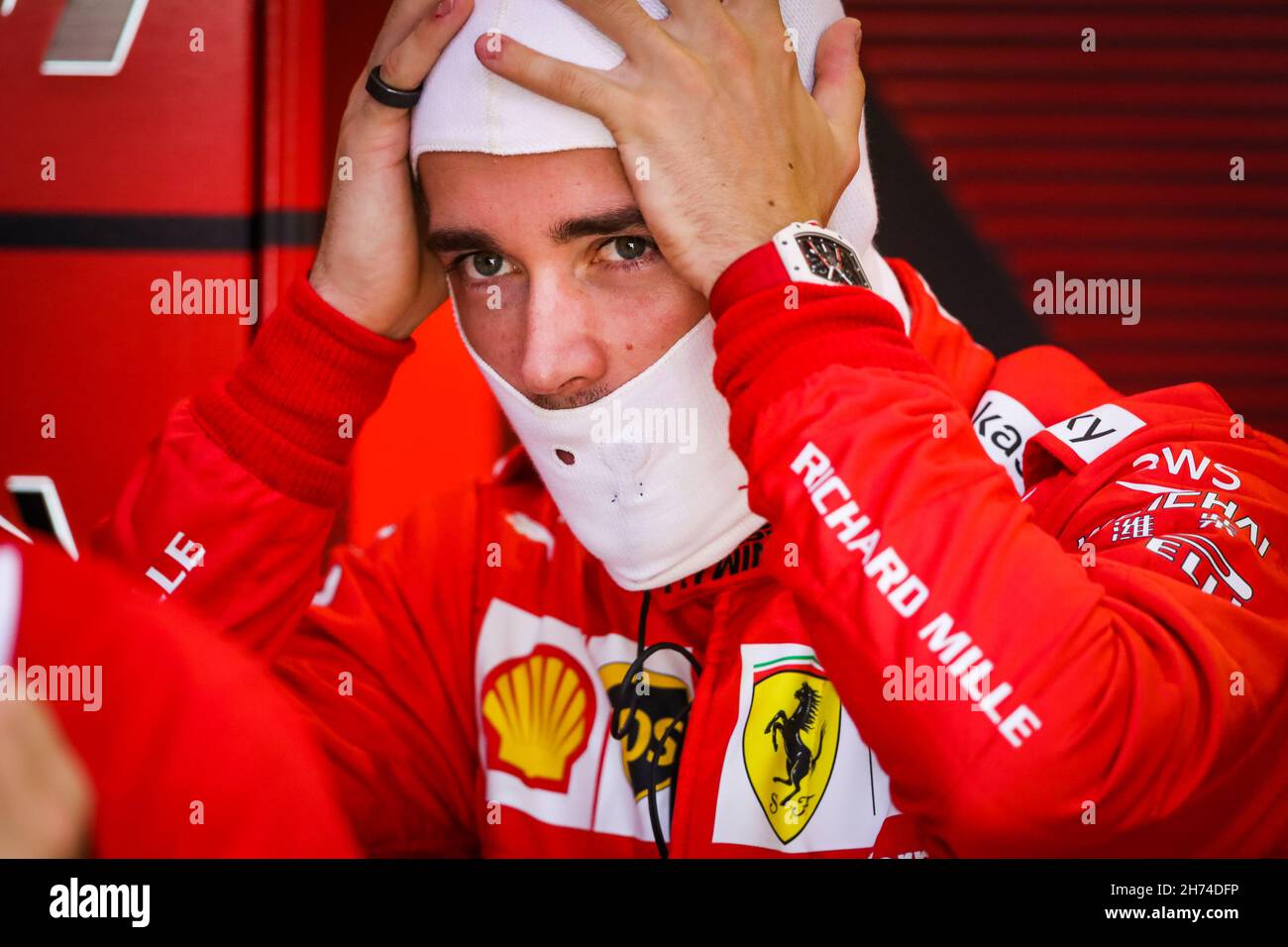 Doha, Qatar. 20th Nov, 2021. LECLERC Charles (mco), Scuderia Ferrari SF21, portrait during the ...