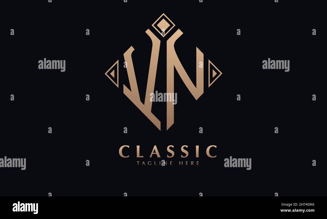 Vn initials logo hi-res stock photography and images - Alamy