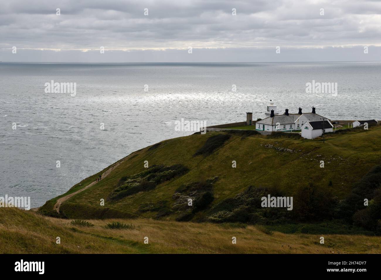 Anvil Point Lighthouse Durlston Country Park near Swanage Dorset ...
