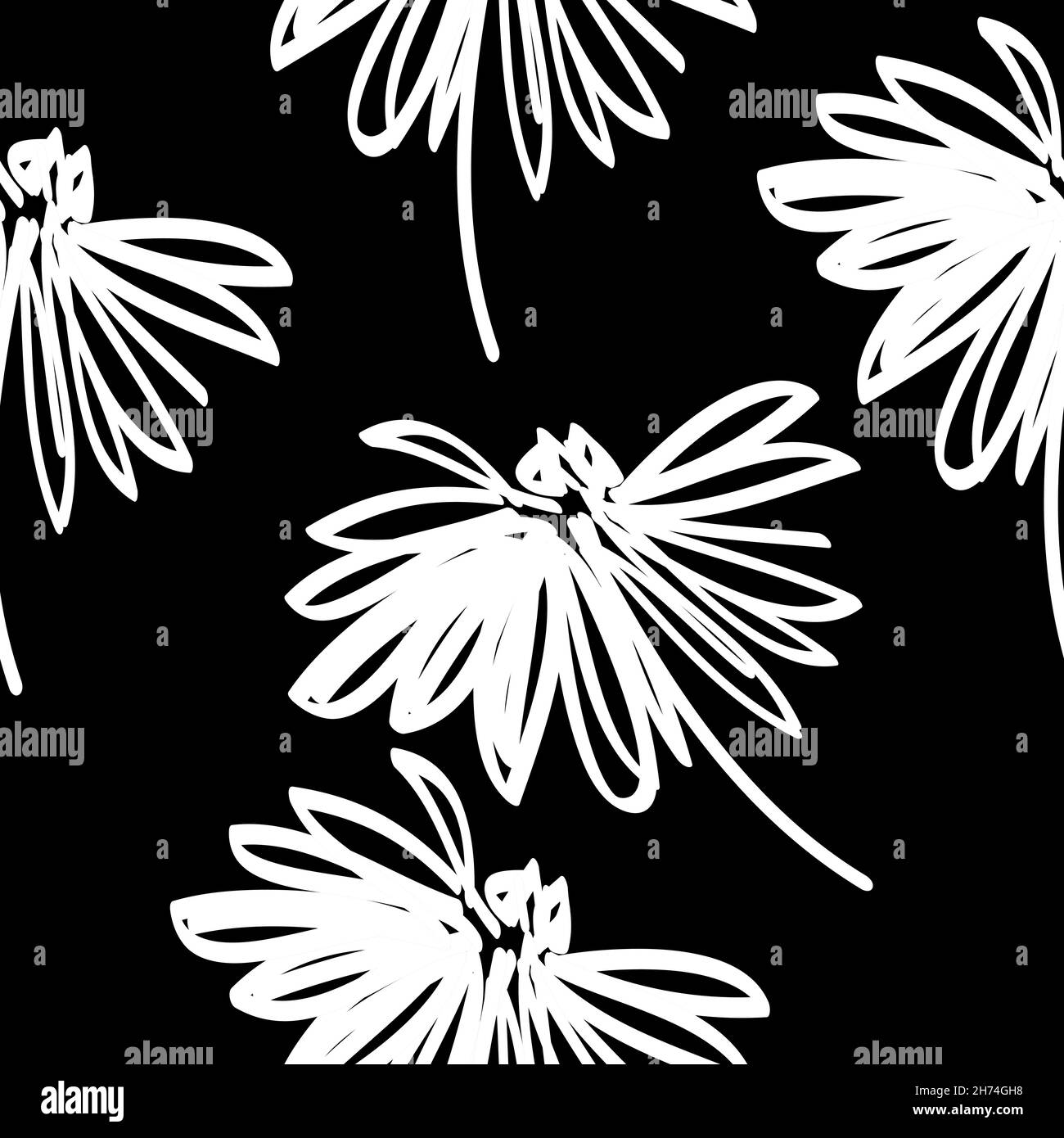 Seamless pattern peony leaves Black and White Stock Photos & Images - Alamy