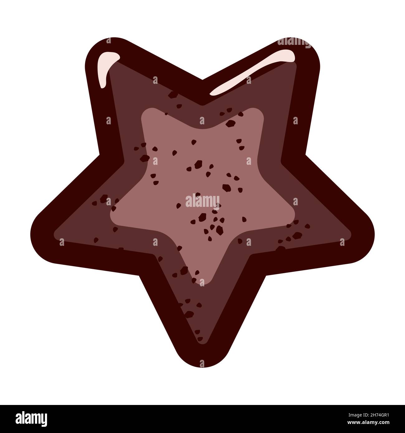 Chocolate star isolated Stock Vector Images - Alamy