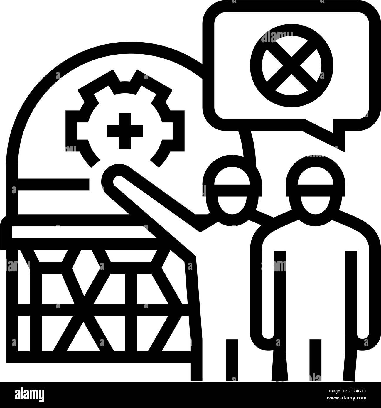 decommissioning processing line icon vector illustration Stock Vector ...