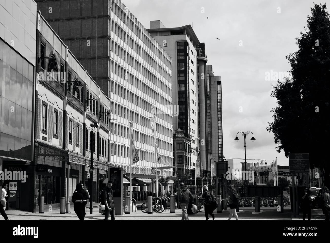 Architectural detail in the buildings in and around Cardiff City Centre ...
