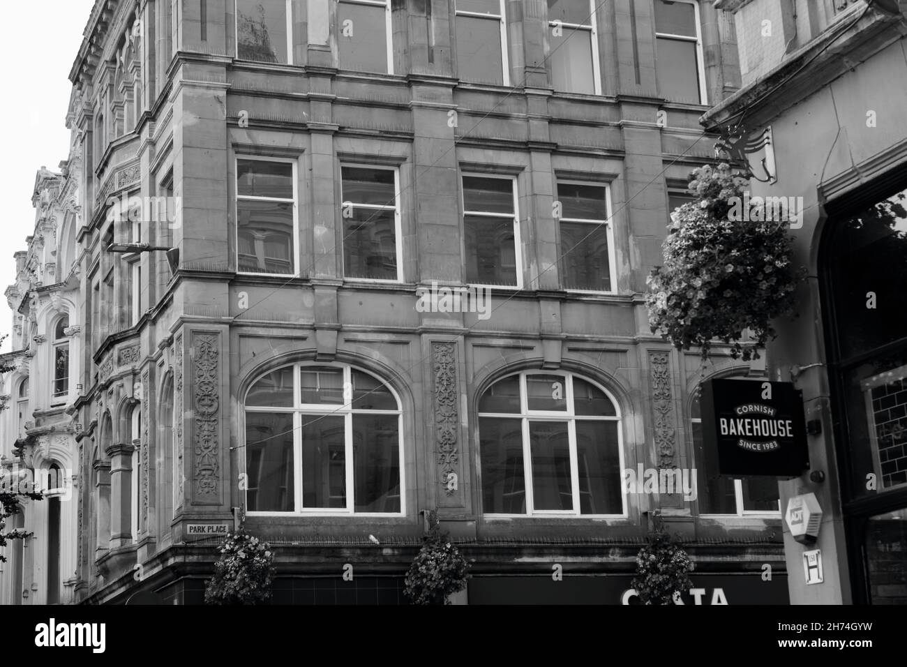Architectural detail in the buildings in and around Cardiff City Centre ...