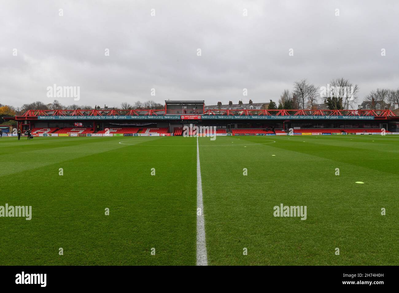 A general view of the Wham Stadium venue for todays game Stock Photo ...