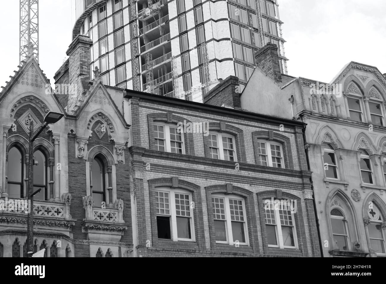Architectural detail in the buildings in and around Cardiff City Centre ...