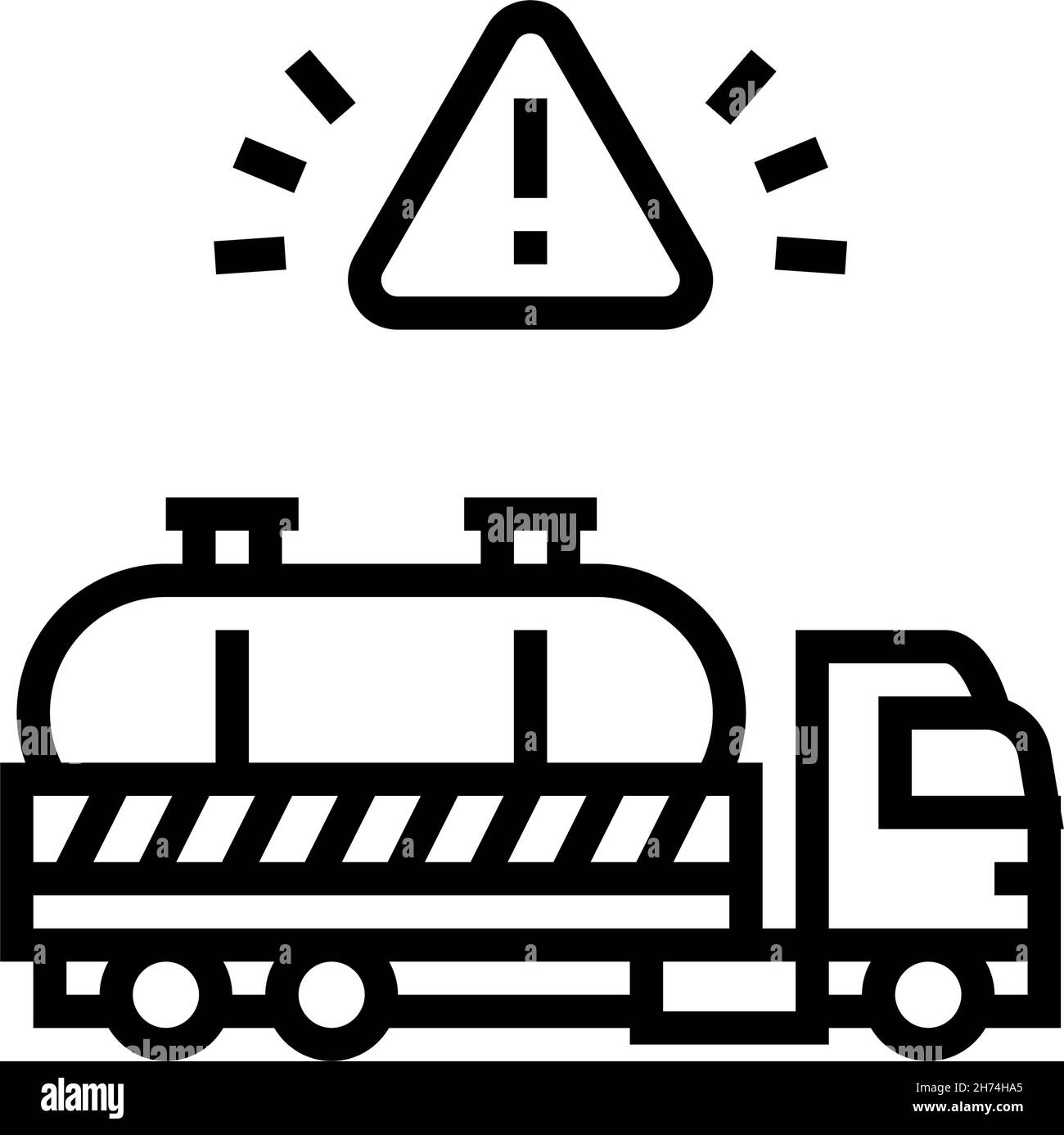 hazardous waste transporter line icon vector illustration Stock Vector ...
