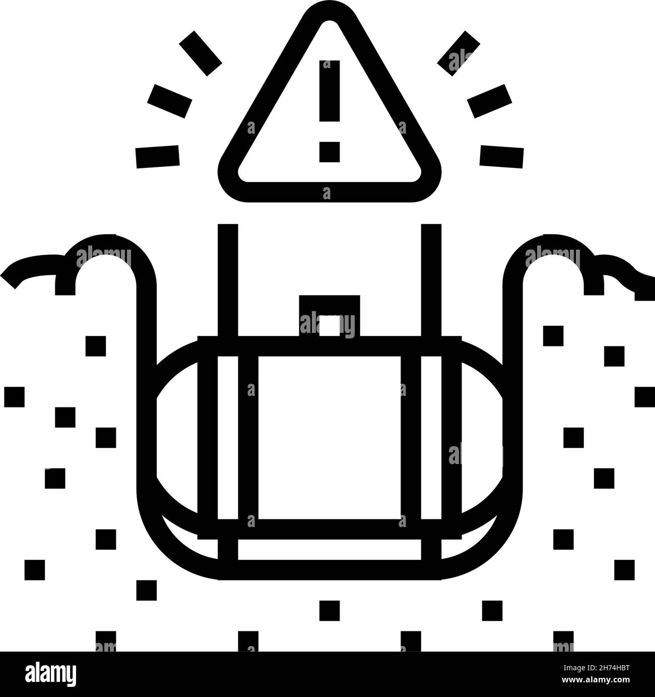 underground storage tank removal line icon vector illustration Stock ...
