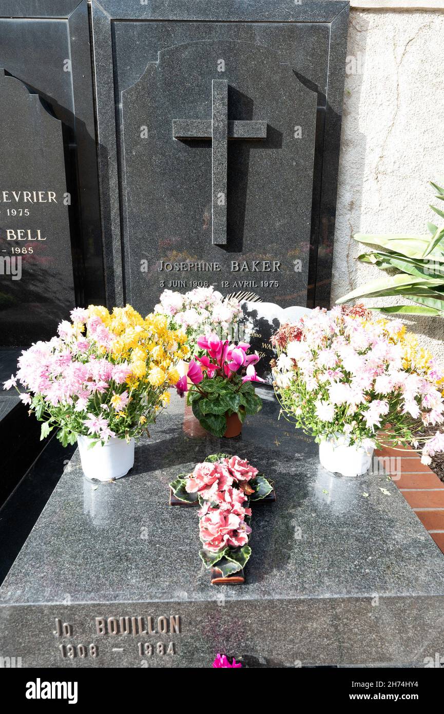 Monaco. 20th Nov, 2021. The tomb of the American dancer and singer ...