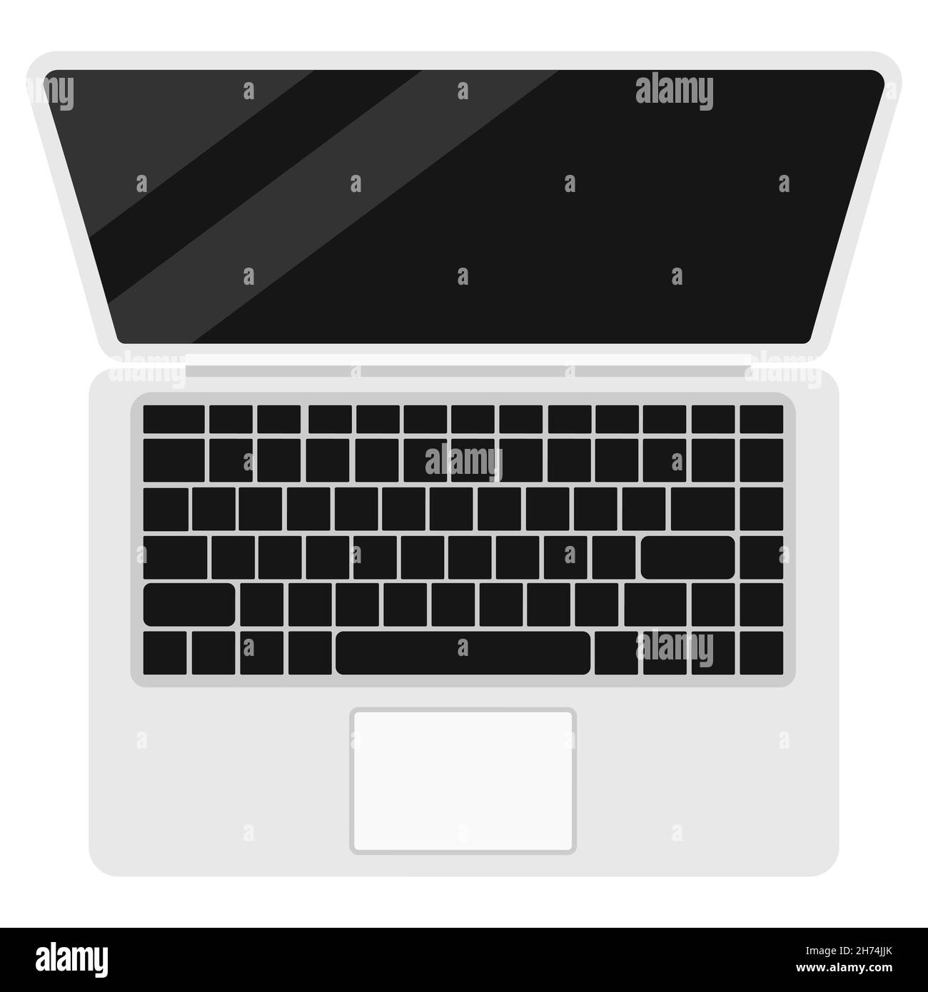 laptop computer from top view Stock Vector Image & Art - Alamy