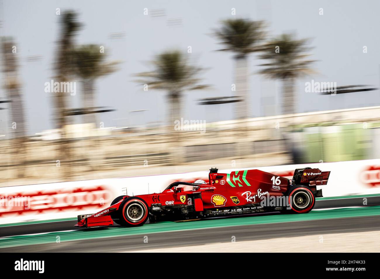 Doha, Qatar. 19th Nov, 2021. 16 LECLERC Charles (mco), Scuderia Ferrari SF21, action during the ...